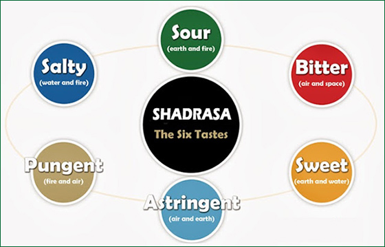 Shadrasa - Six Tastes in Ayurveda